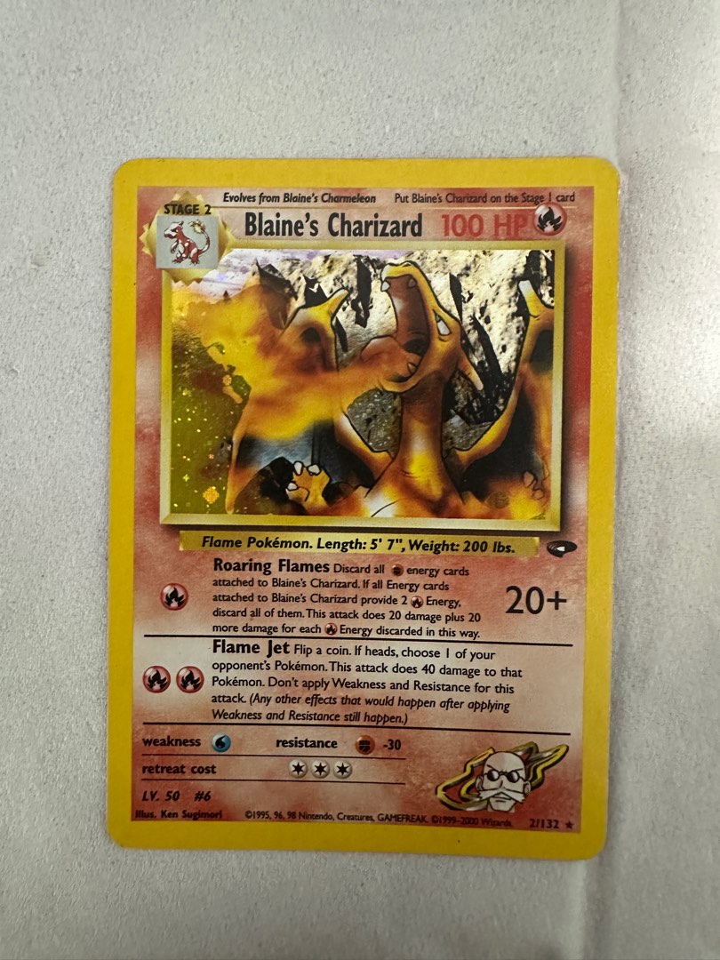 Pokemon card - Blaine Charizard - Holo, Hobbies & Toys, Toys & Games on ...