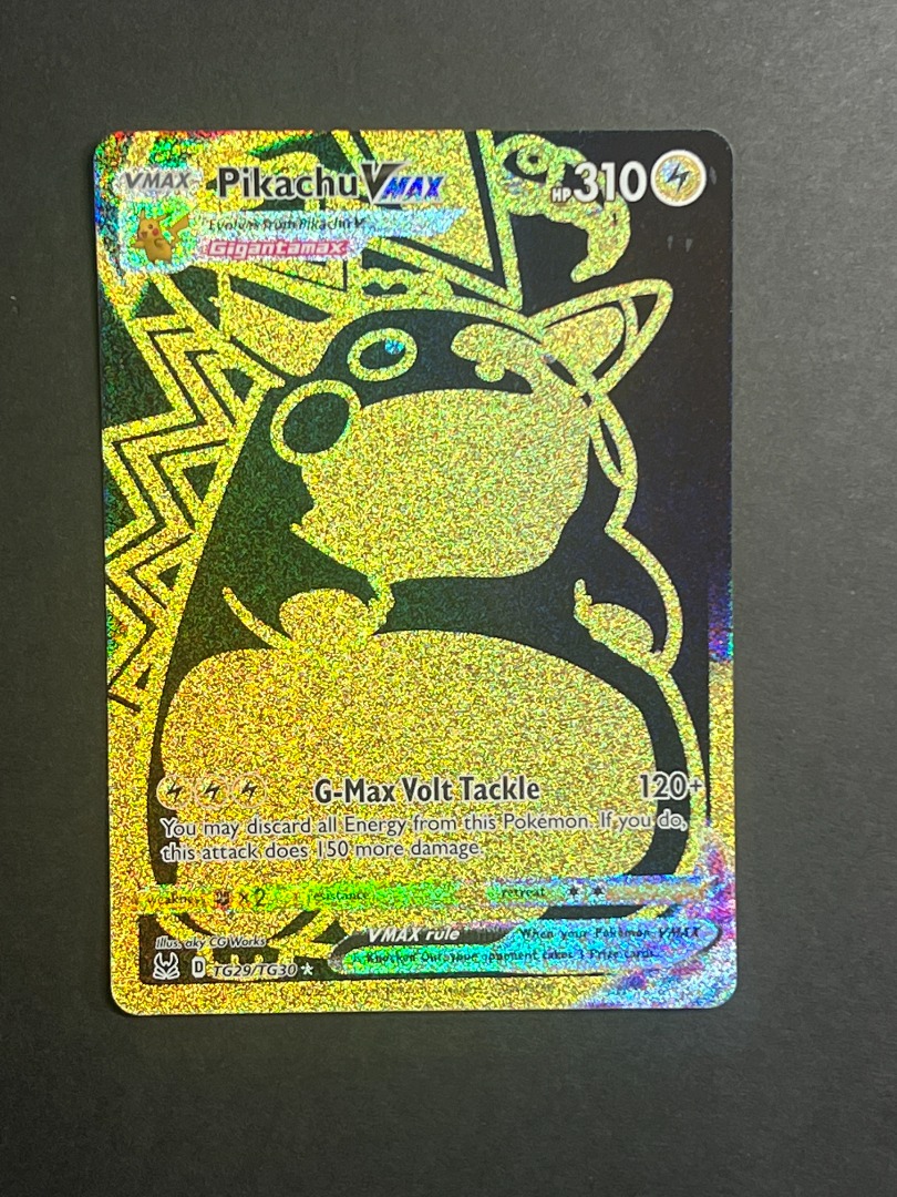 Pokemon Pikachu VMax Gold Rare Lost Origin Card, Hobbies & Toys, Toys ...
