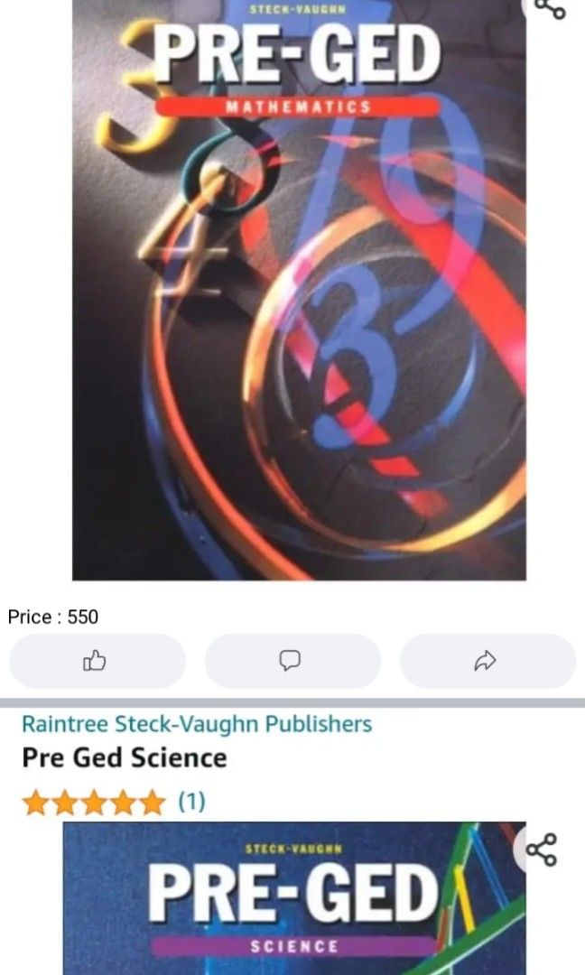 PRE GED books, Hobbies & Toys, Books & Magazines, Textbooks on Carousell