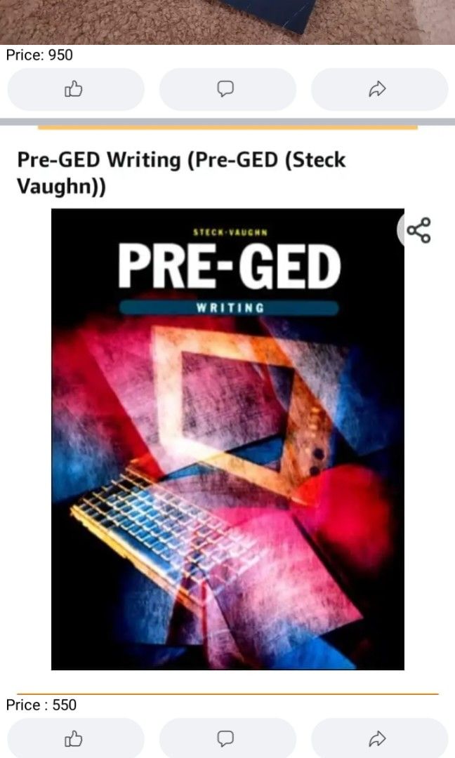 PRE GED books, Hobbies & Toys, Books & Magazines, Textbooks on Carousell