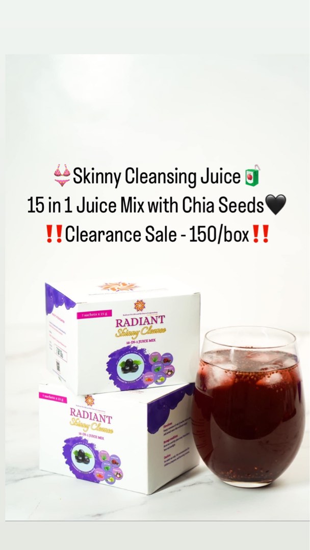 Radiant Skiny Cleansing/Detox Juice, Health & Nutrition, Health ...