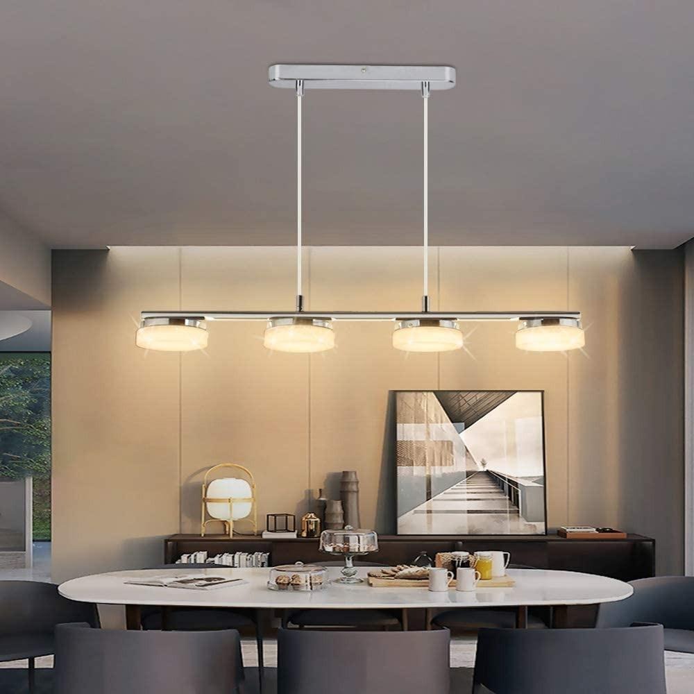 Ready stock! Depuley LED 4 Lights Pendant Light-Modern Kitchen Island ...