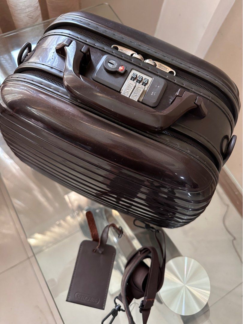 RIMOWA SALSA Deluxe Suitcase 13L Carry Bag in Brown, Hobbies & Toys ...