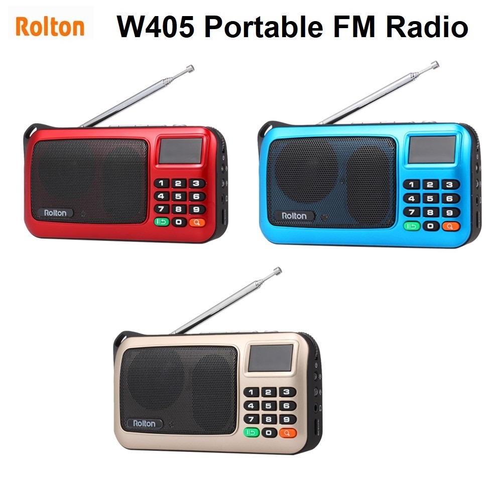 Rolton W405 Portable Mini FM Radio Bluetooth Speaker LED Display, Audio ...