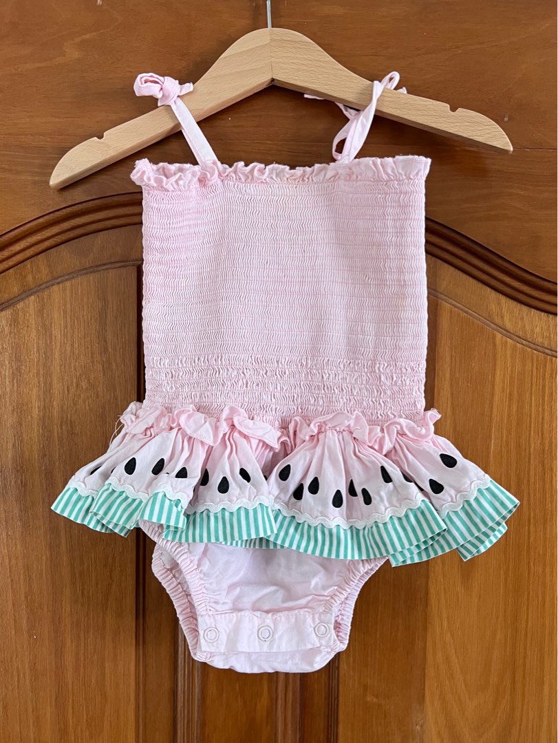 Seed Heritage Baby girl watermelon dress onesie outfit, Babies & Kids ...