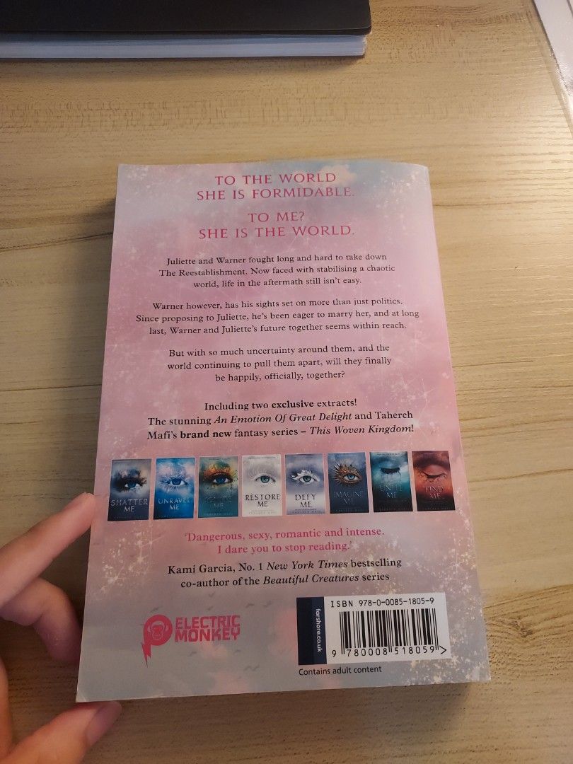Shatter Me series by Tahereh Mafi - last book, Hobbies & Toys, Books ...