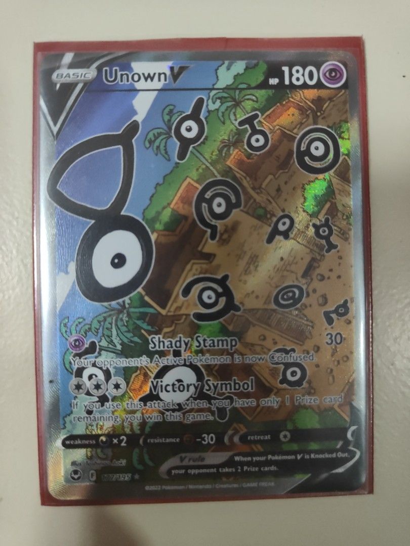 Silver tempest Unown V alternate art, Hobbies & Toys, Toys & Games on ...