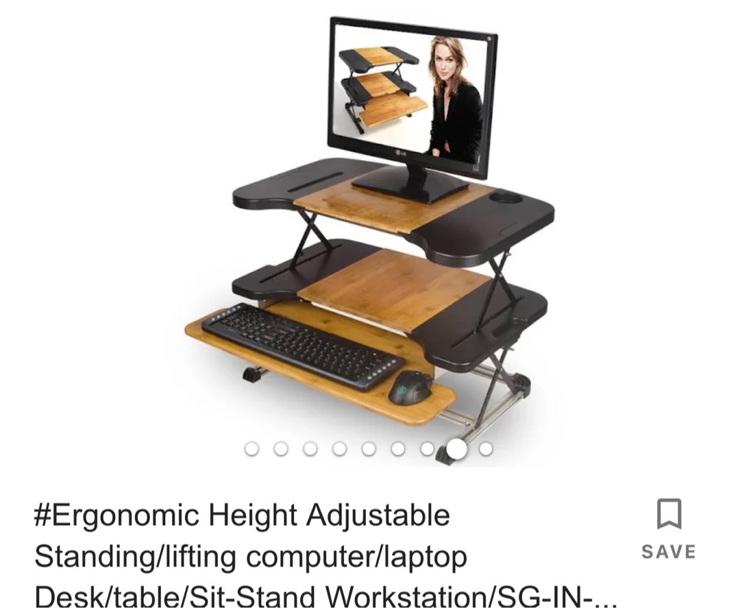 Sit/Stand Desk - Ergonomic Height Adjustable, Computers & Tech, Office ...