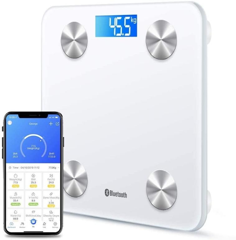 Smart Body Fat Scales Digital Bathroom Weight Scales Bluetooth Weighing ...