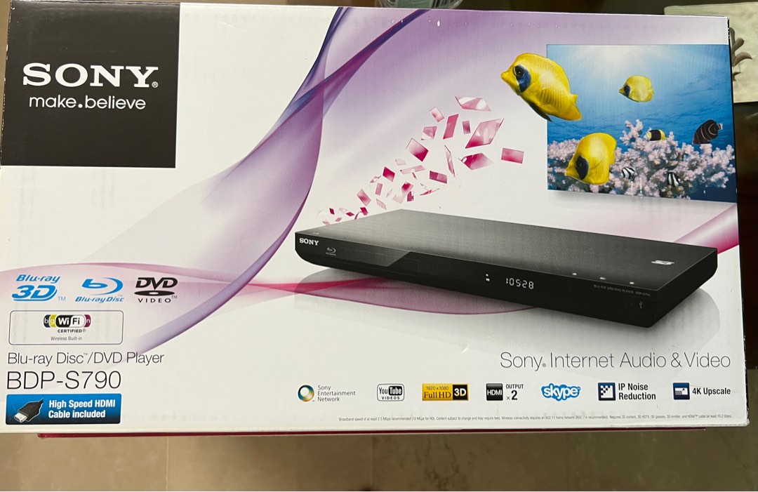 Sony Blu-Ray Player BDP-S790, TV & Home Appliances, TV & Entertainment ...
