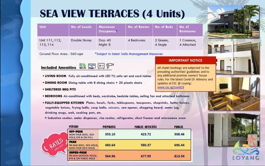 Chalet, Staycation at Loyang, Seaview Terrace Bungalow. Date can be ...