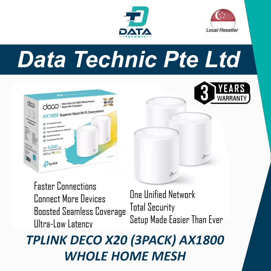 TPLINK DECO X20 (3 Packs) AX1800 Whole Home Mesh, Computers & Tech ...