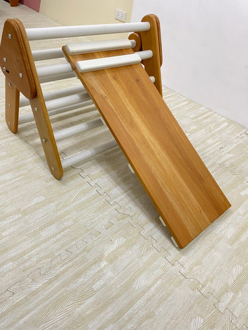Triangle Pikler with Ramp and Slide, Babies & Kids, Baby Nursery & Kids ...