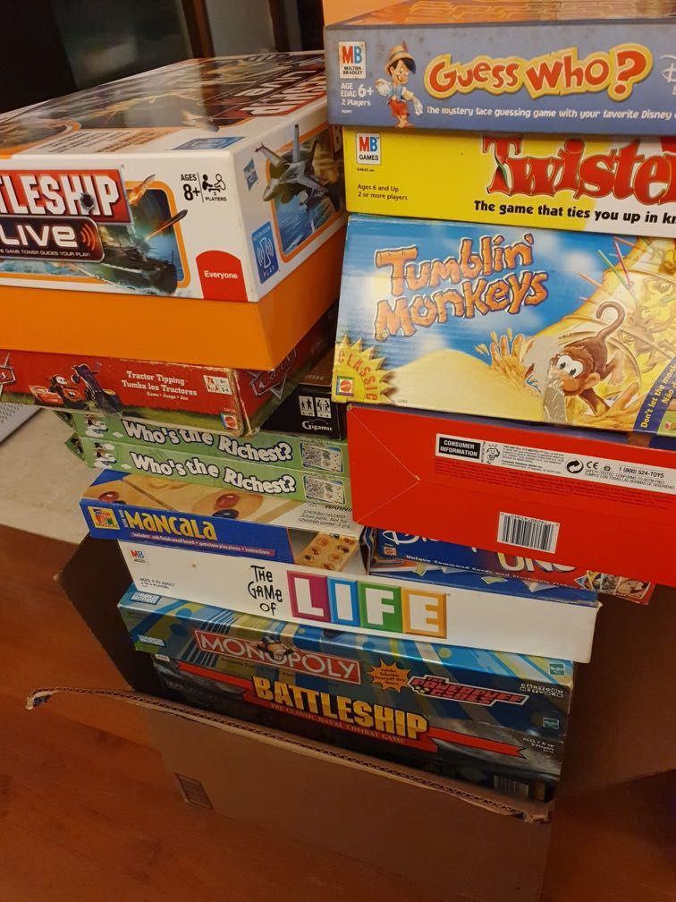 various table top board games battleship monopoly life scrabble disney ...