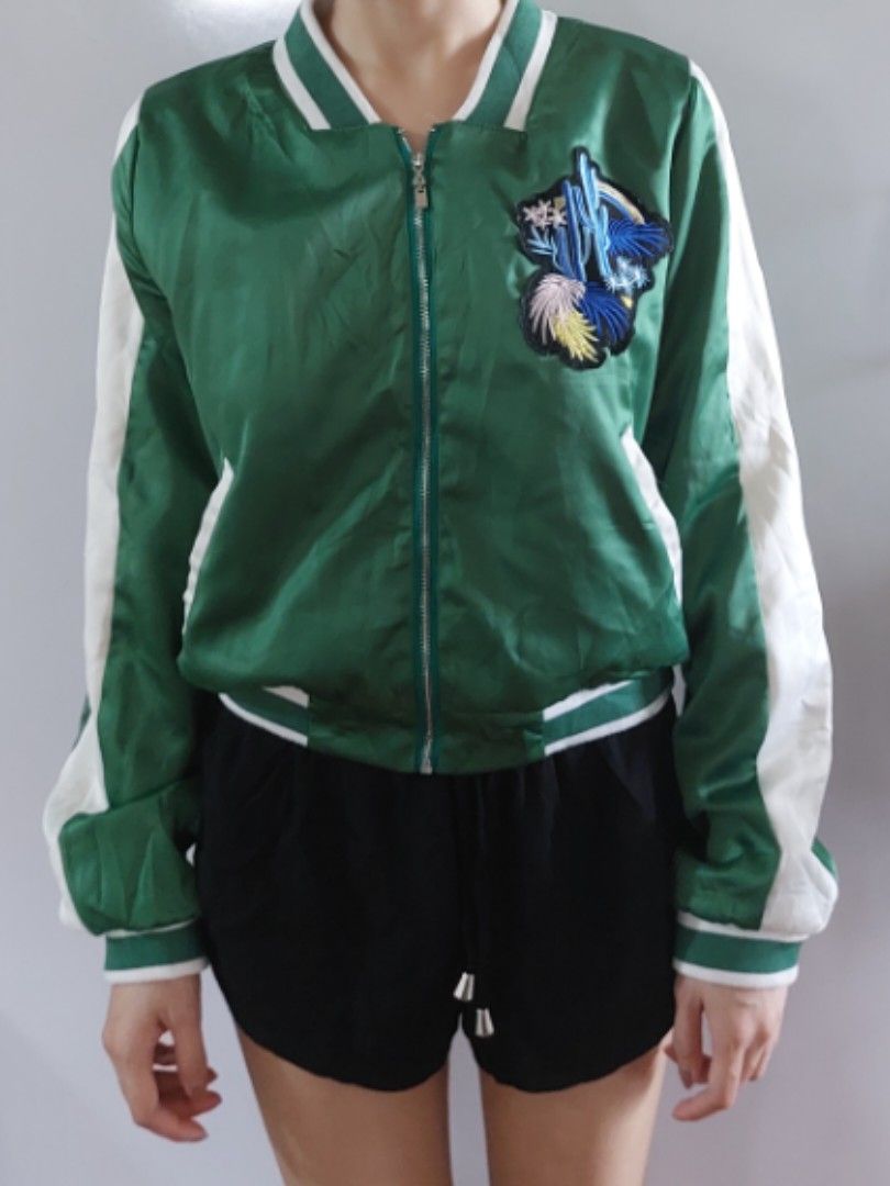 Varsity crop jacket, Women's Fashion, Coats, Jackets and Outerwear on ...