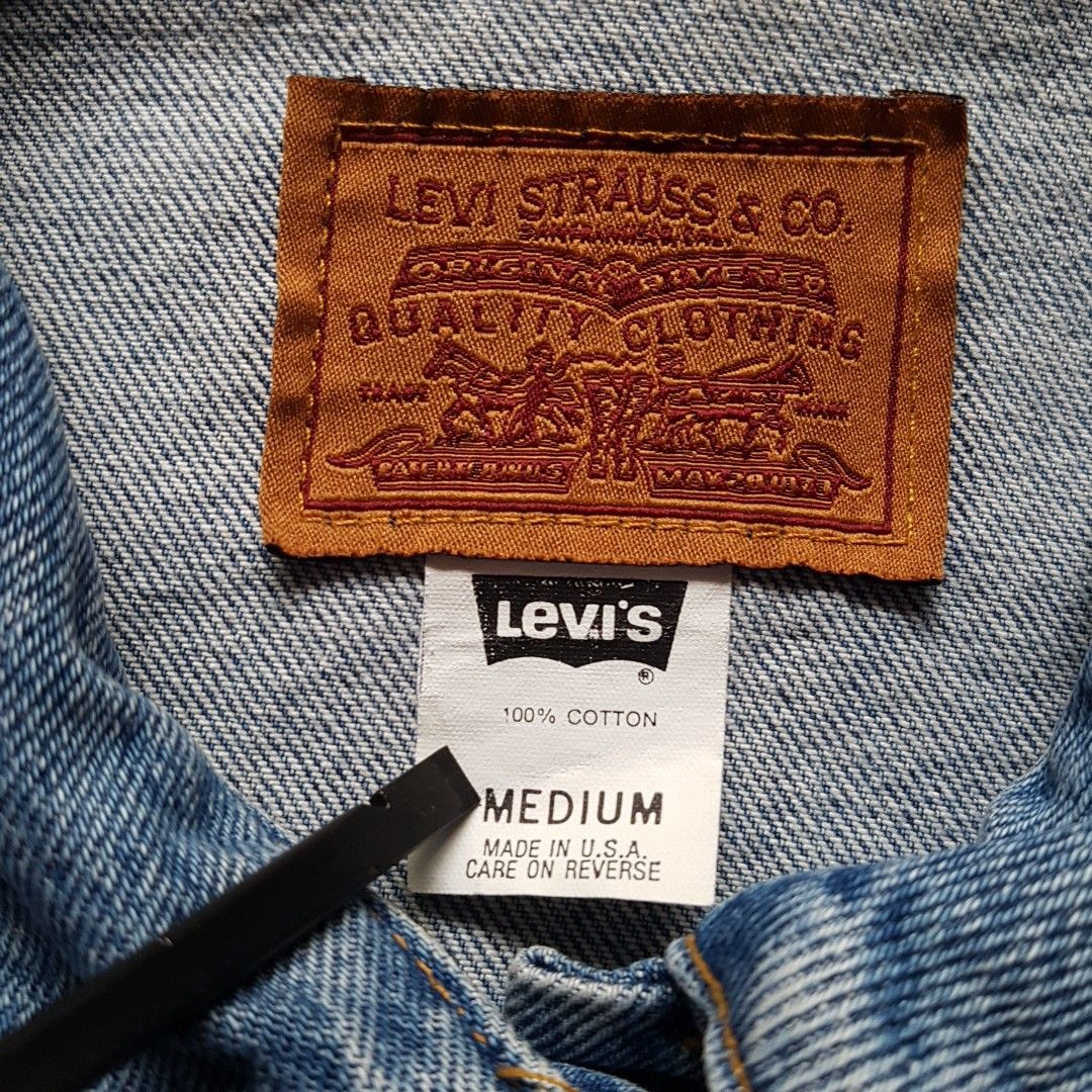 Vintage 1991 Levi's Type 2 denim 90s cinch back buckle biker trucker ...