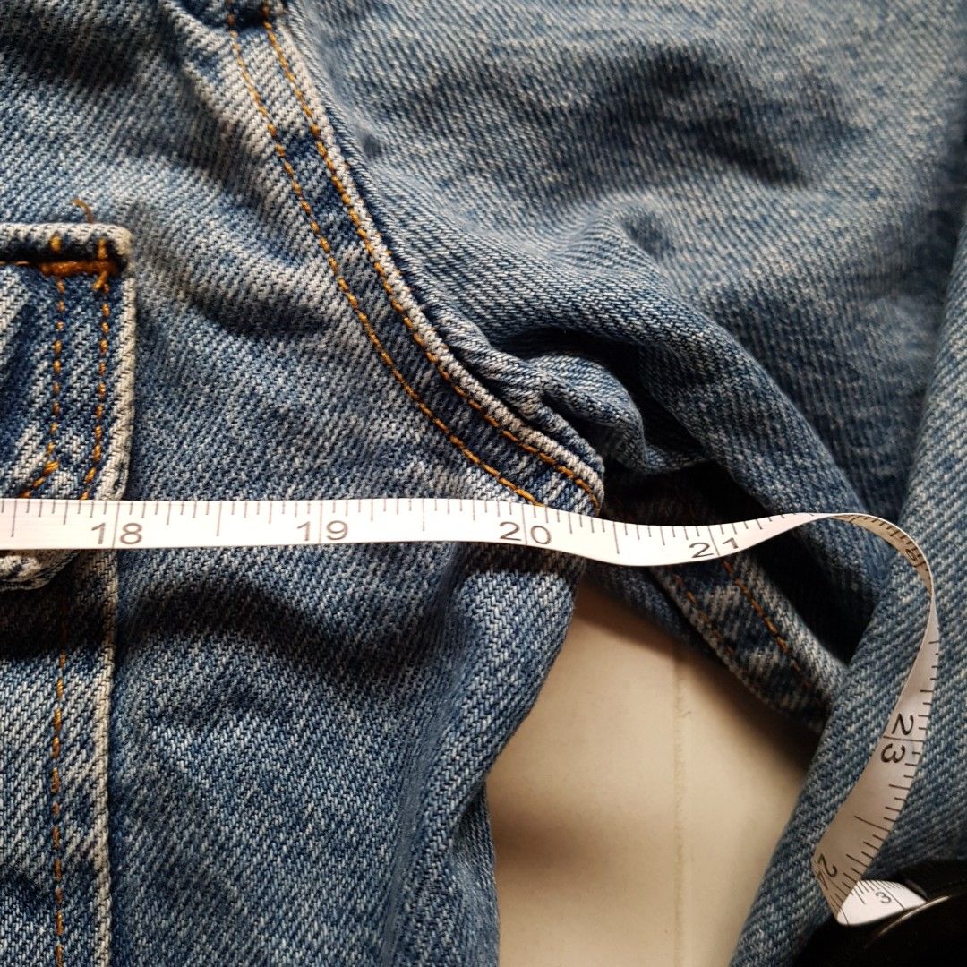 Vintage 1991 Levi's Type 2 denim 90s cinch back buckle biker trucker ...