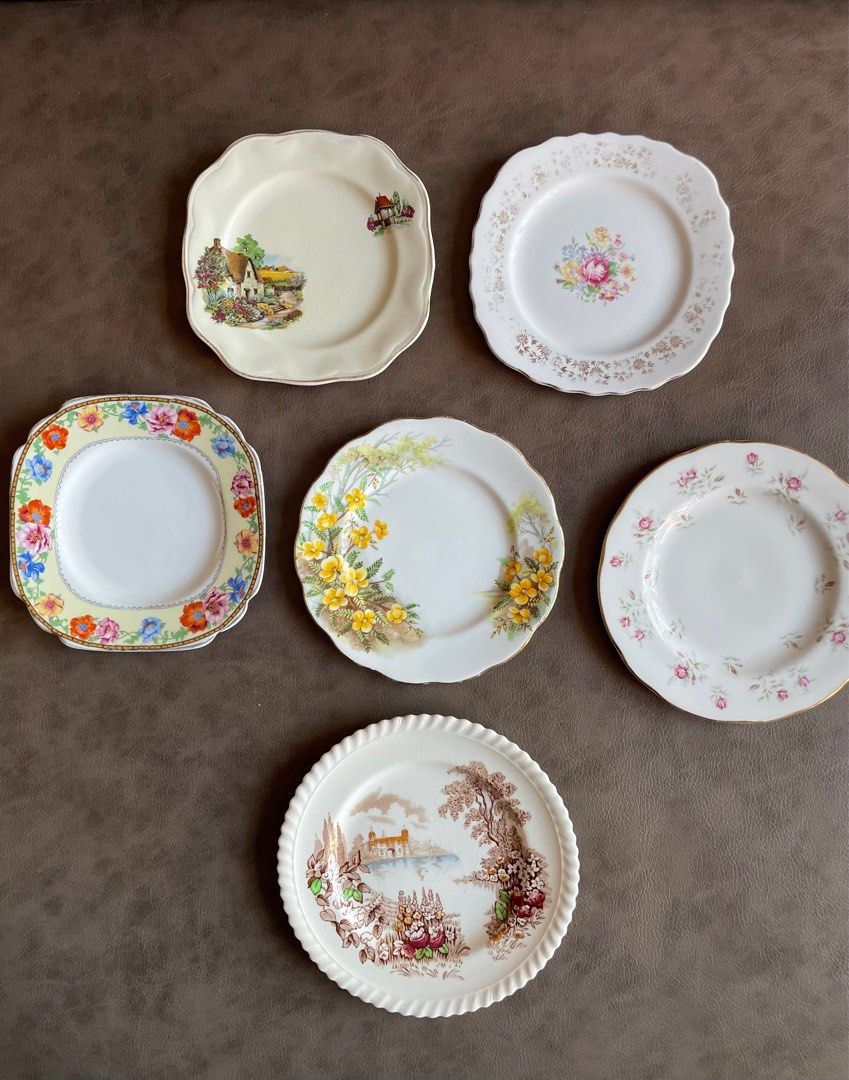 Vintage antique porcelain plates (set of 6), Hobbies & Toys ...