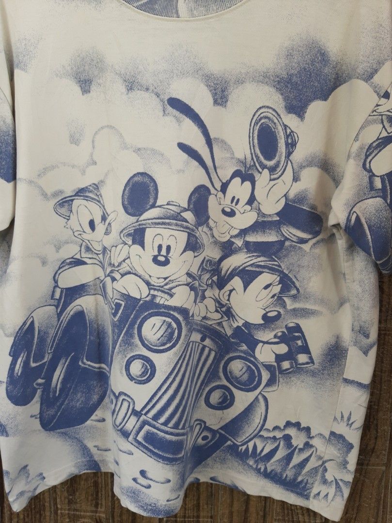 Vintage Disney Characters Aop, Men's Fashion, Tops & Sets, Tshirts ...
