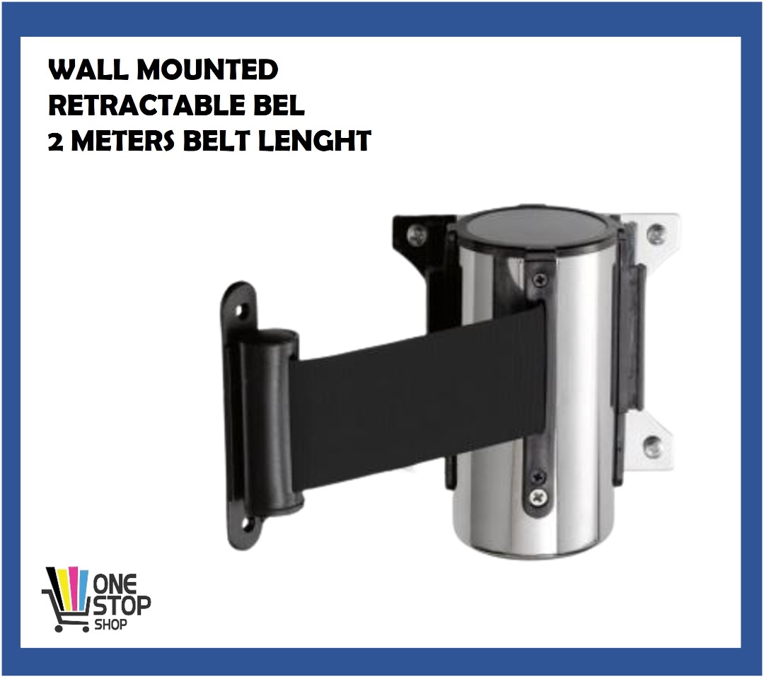 WALL MOUNTED RETRACTABLE BELT 2METERS, Furniture & Home Living, Office ...