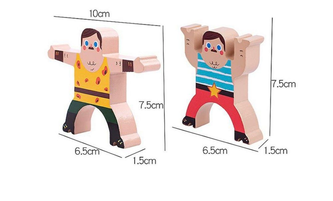 Wooden Fold Human Blocks, Hobbies & Toys, Toys & Games on Carousell