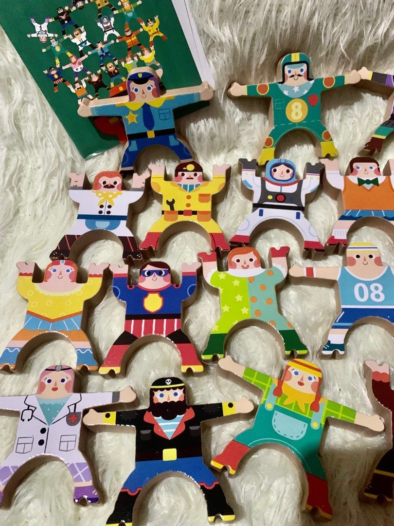 Wooden Fold Human Blocks, Hobbies & Toys, Toys & Games on Carousell