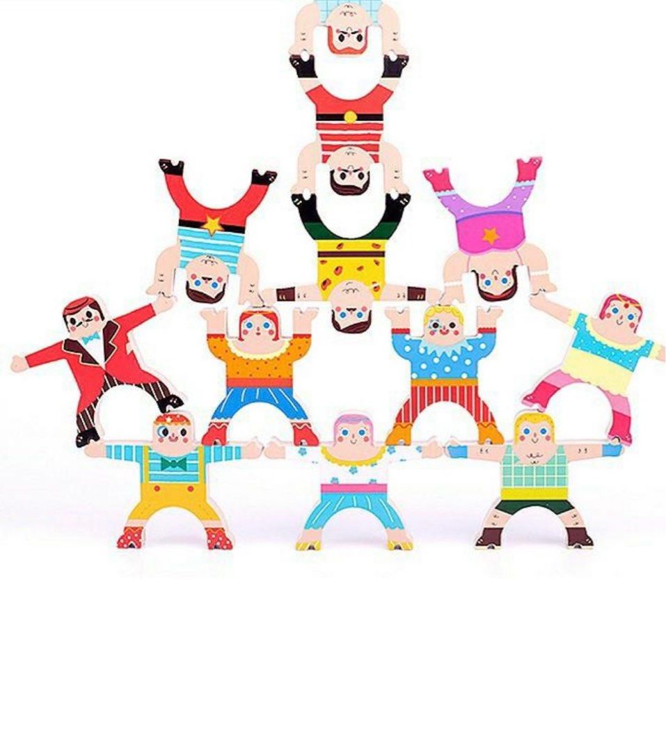Wooden Fold Human Blocks, Hobbies & Toys, Toys & Games on Carousell