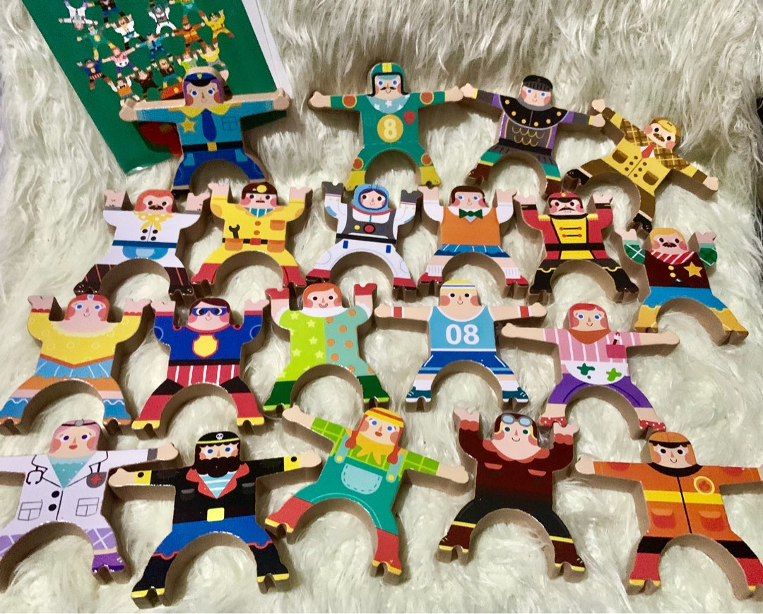 Wooden Fold Human Blocks, Hobbies & Toys, Toys & Games on Carousell