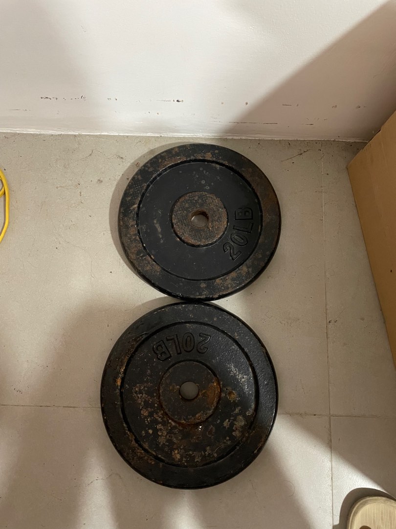 20lb plates, Sports Equipment, Exercise & Fitness, Weights & Dumbbells ...