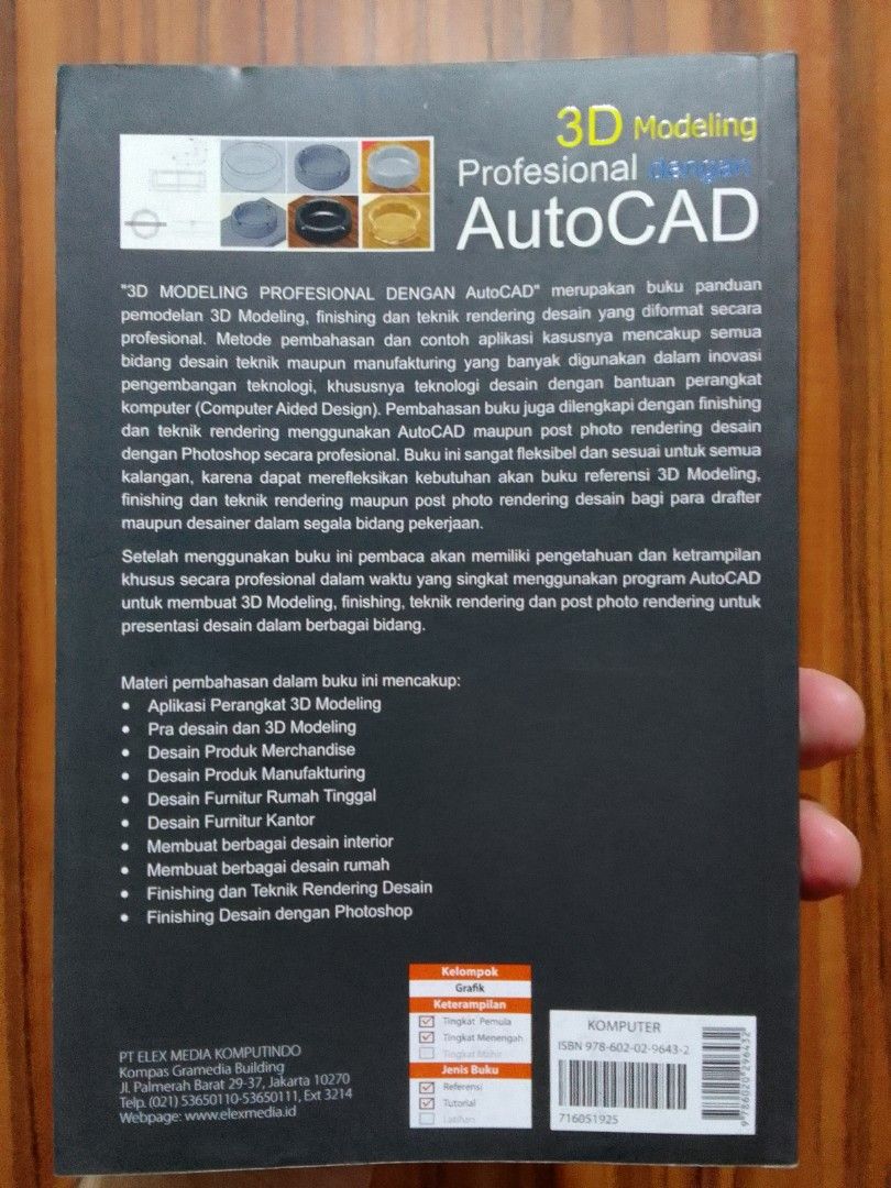 3D Modeling Profesional dengan AutoCAD, Buku & Alat Tulis, Buku ...