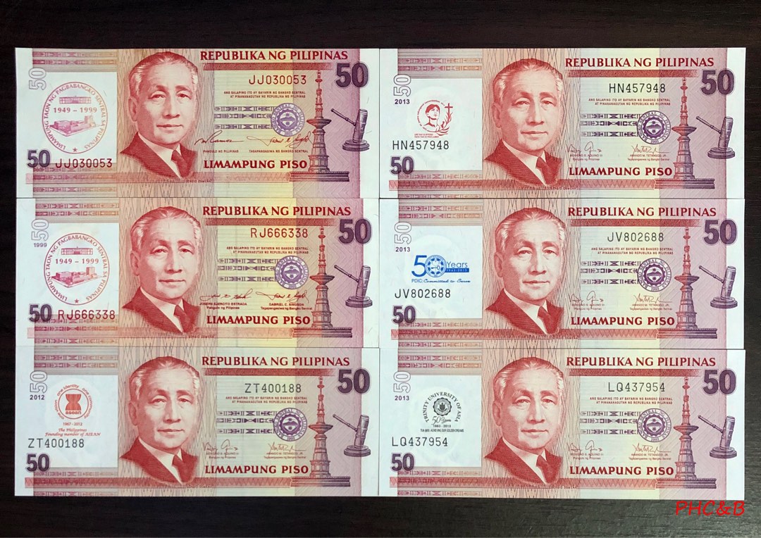 50 Piso Overprint New Design Series (NDS) Banknote, Hobbies & Toys ...