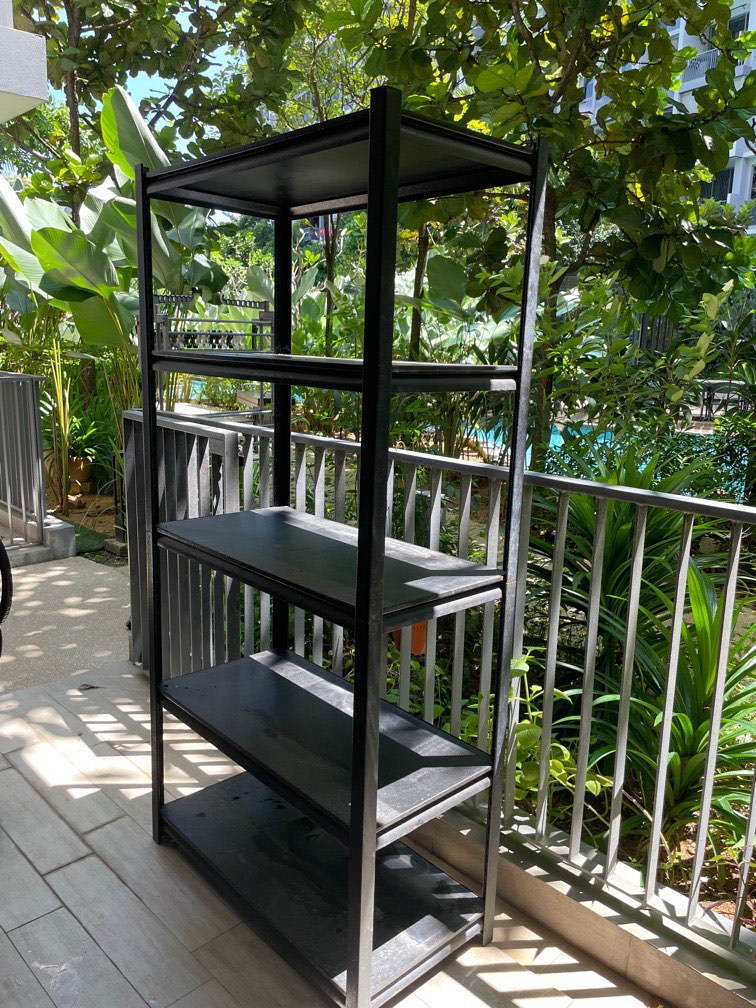 5 layers black rack, Furniture & Home Living, Furniture, Shelves ...