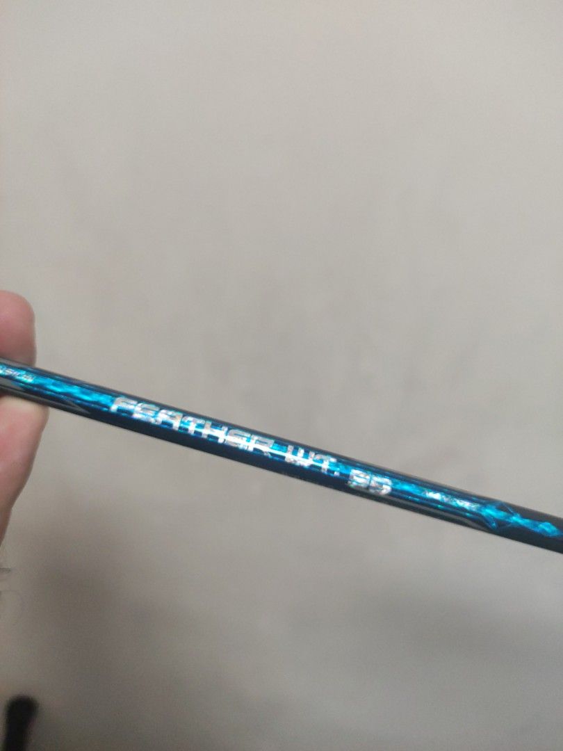 Apacs feather weight 55 badminton racket Yonex lining, Sports Equipment ...