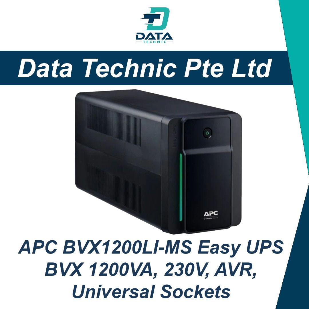 APC BVX1200LI-MS Easy UPS BVX 1200VA, 230V, AVR, Universal Sockets ...