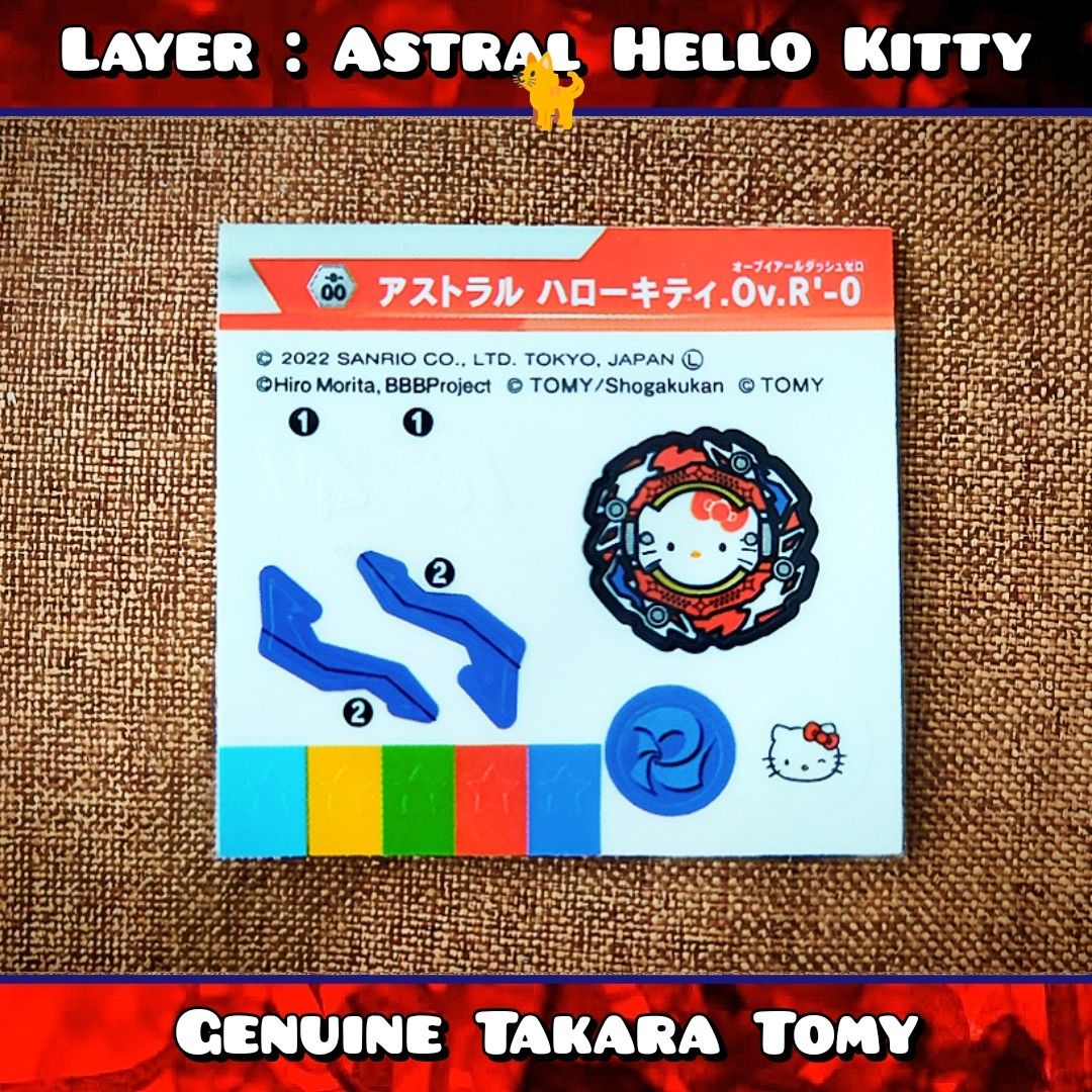 Astral Hello Kitty Over Revolve Dash Beyblade Takara Tomy, Hobbies ...