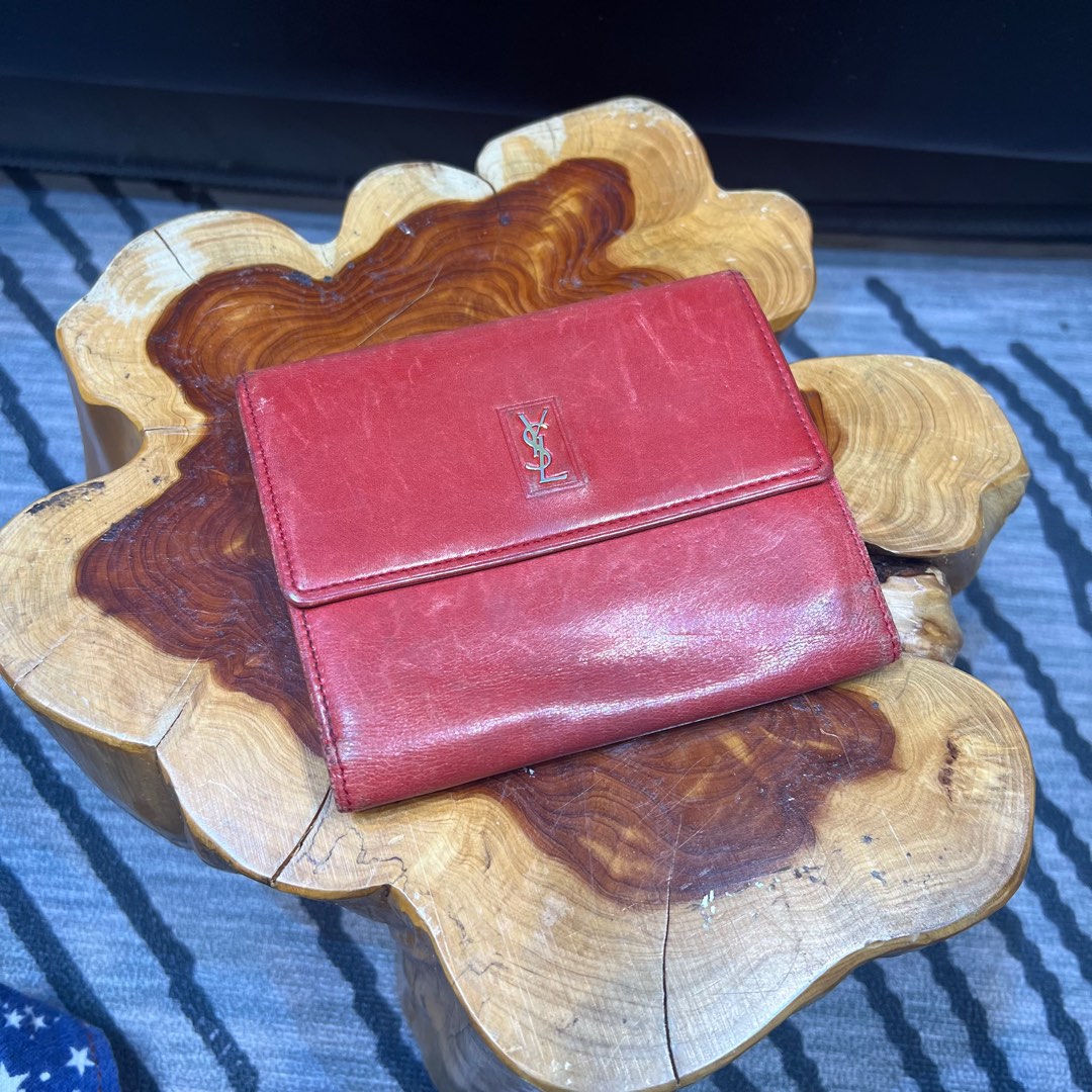 AUTH YSL DOUBLE SIDED WALLET, Luxury, Bags & Wallets on Carousell