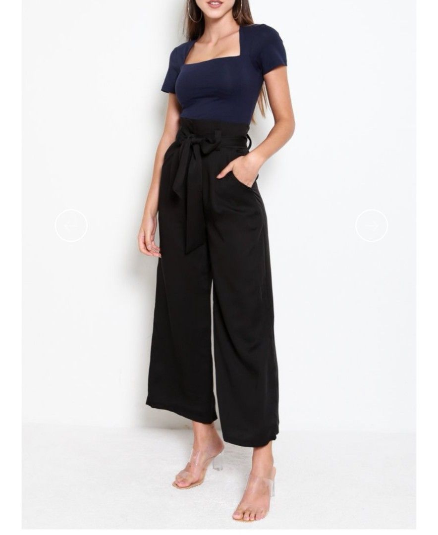 Basic Queen Anne Top (Navy), Women's Fashion, Tops, Other Tops on Carousell