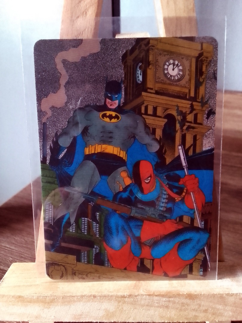 BATMAN AND DEATHSTROKE BRONZE AGE ART CARD - CUSTOM, Hobbies & Toys ...