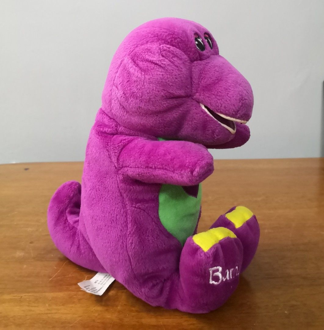 Battery operated Barney soft toy, Hobbies & Toys, Toys & Games on Carousell