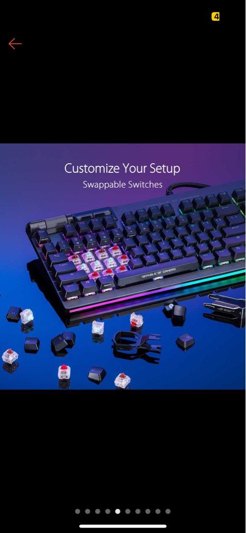 BN: ASUS ROG STRIX FLARE II KEYBOARD, Computers & Tech, Parts ...