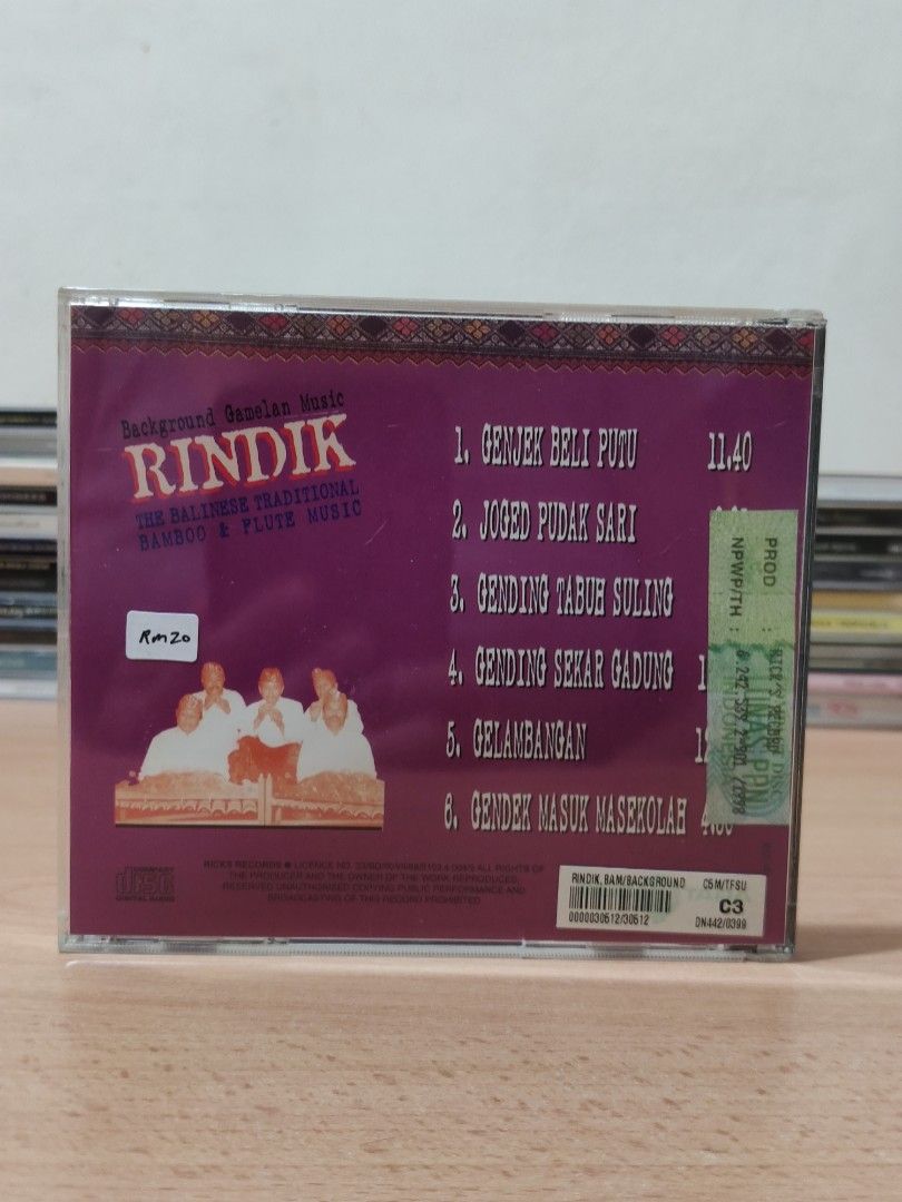 (CD) Rindik Background Gamelan Music The Balinese Tradisional Bamboo ...