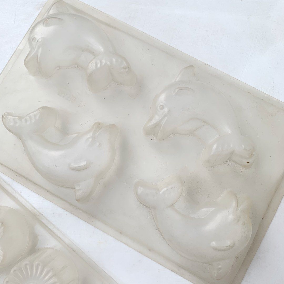 Cetakan agar agar pudding lucu dolphin lumba lumba bunga flower daun ...