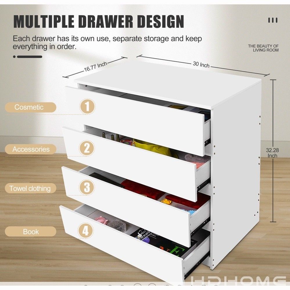 Check out DO 4/5 Layer Drawer Cabinet Storage Chest Drawer White Putih ...
