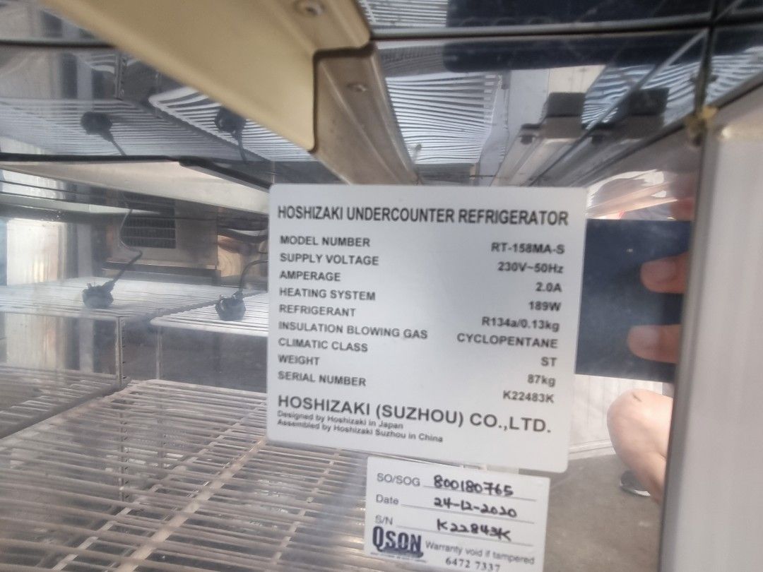 Chiller Opening 2 Door Counter Chiller Hoshizaki #Promotion Lai-Ahh ...