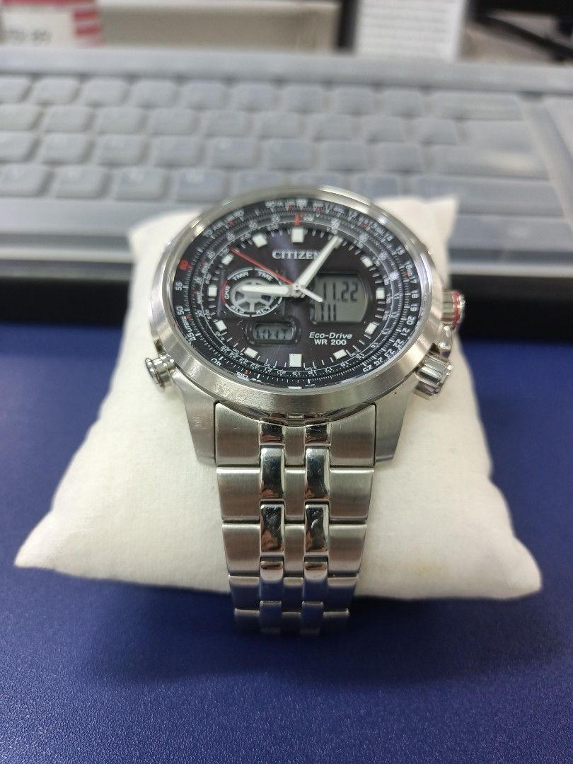 Citizen Promaster Sky Eco-Drive World Time Chronograph Timer Quartz ...