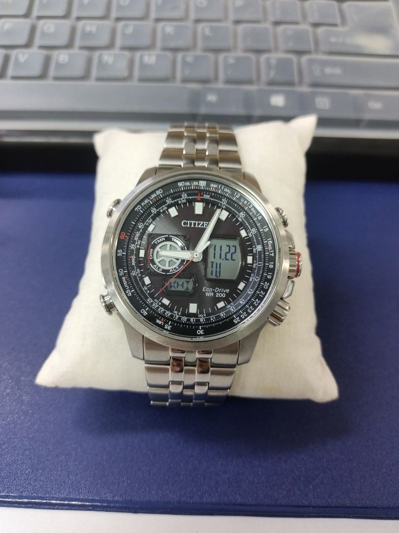 Citizen Promaster Sky Eco-Drive World Time Chronograph Timer Quartz ...