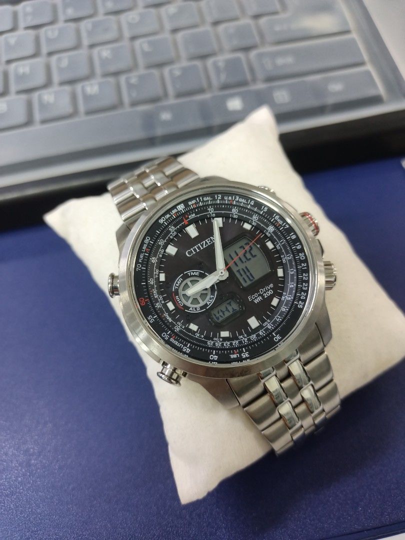 Citizen Promaster Sky Eco-Drive World Time Chronograph Timer Quartz ...