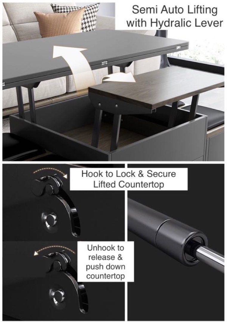 Foldable Convertible Coffee Tea Dining Butterfly Study Table Desktop ...