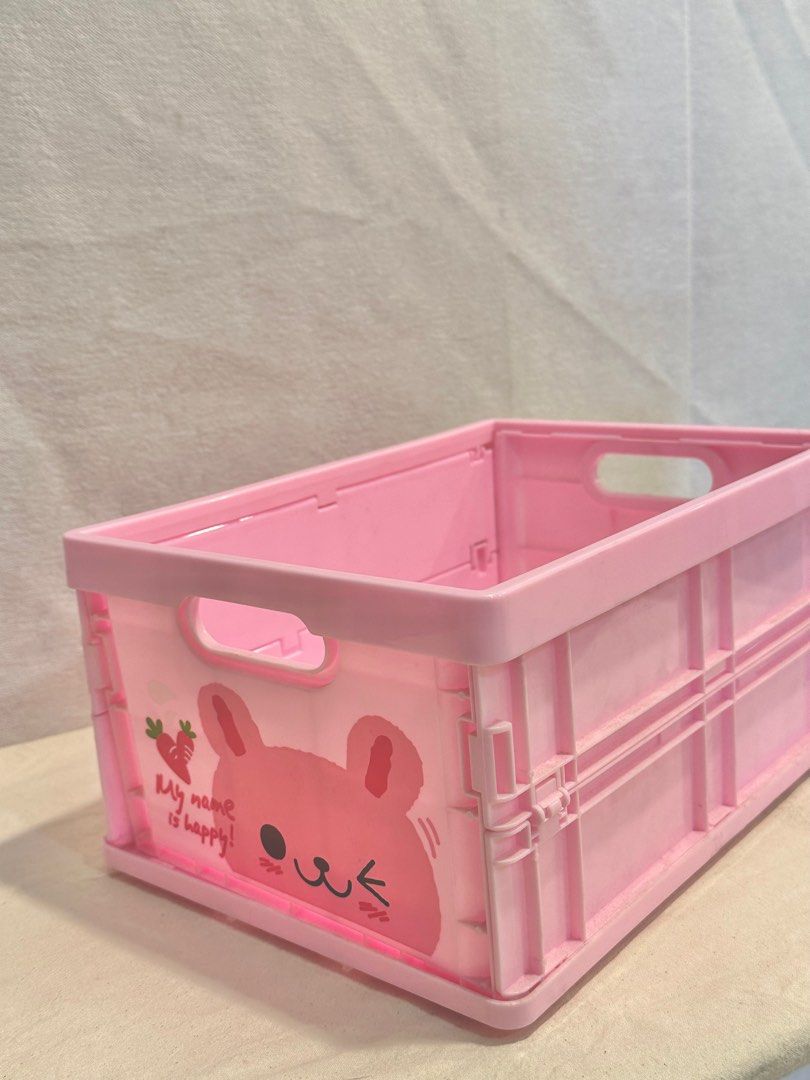 Cute Pink Storage Box, Furniture & Home Living, Home Improvement ...