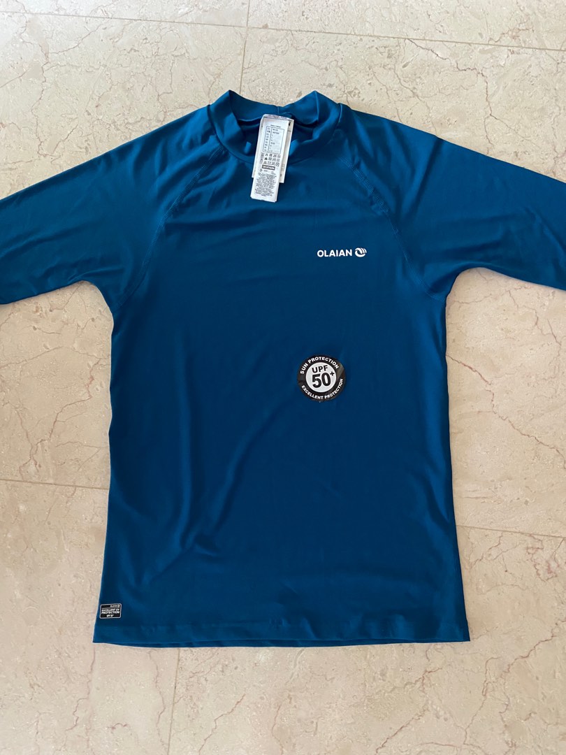 Decathlon Men rash guard surf top, Men's Fashion, Activewear on Carousell